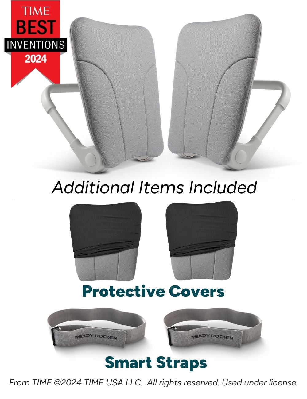 2 Deluxe Ready Rockers (Cloud) + 2 Smart Straps + 2 Protective Covers ...